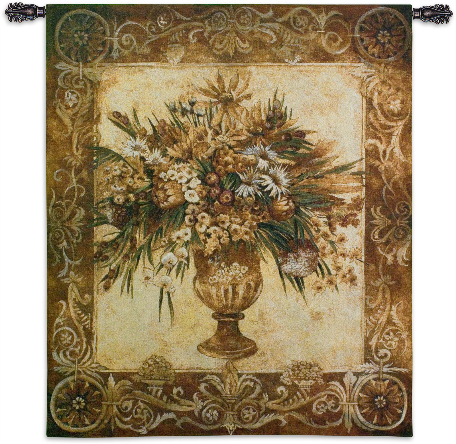 Fine Art Tapestries Tuscan Urn Sienna Tapestry & Reviews | Wayfair