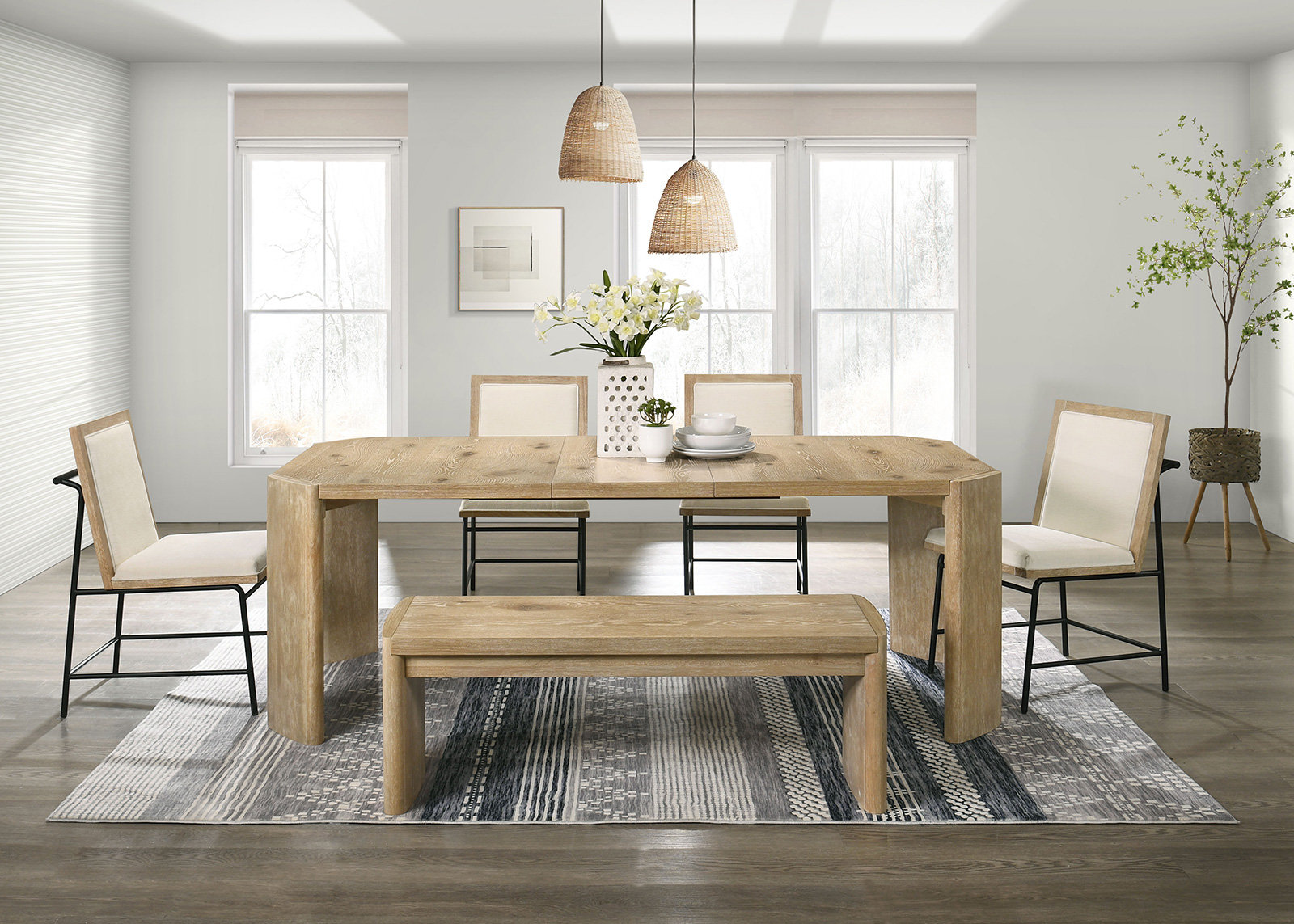 Union Rustic Mackensey 6-pcs Dining Table Set | Wayfair