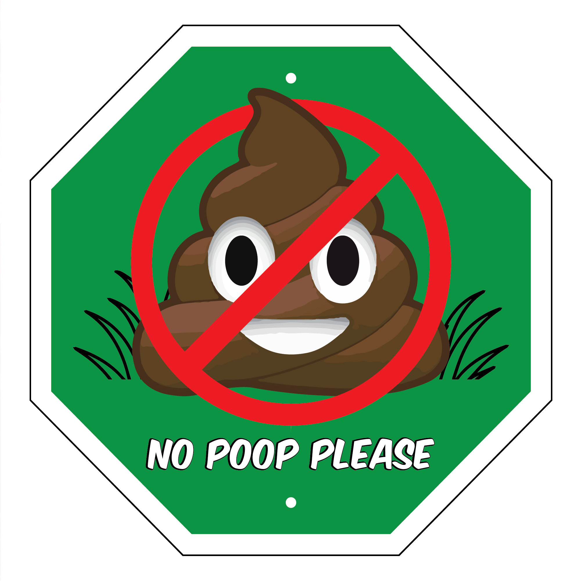 Imagine This Company No Poop Emoji Garden Sign | Wayfair