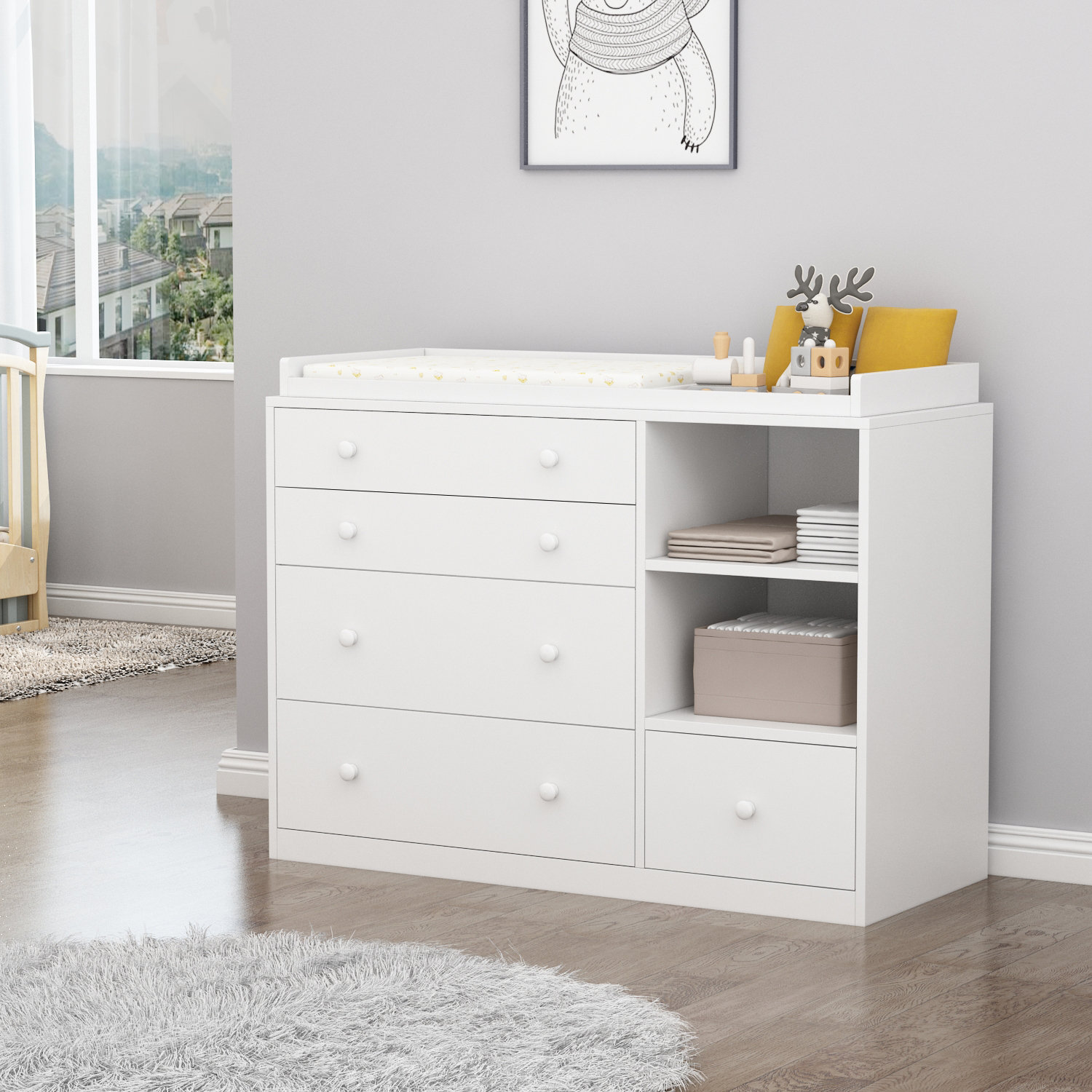 Harriet Bee Hamna Changing Table Dresser & Reviews - Wayfair Canada