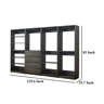 Benjara Dee Modular Closet System, 11 Shelf, 4 Hanging Rods, Gray Wood ...