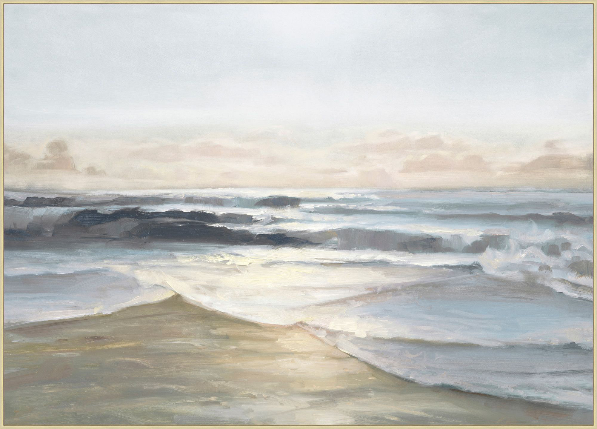 Wendover Art Group Setting Sun - Floater Frame Print on Canvas | Perigold