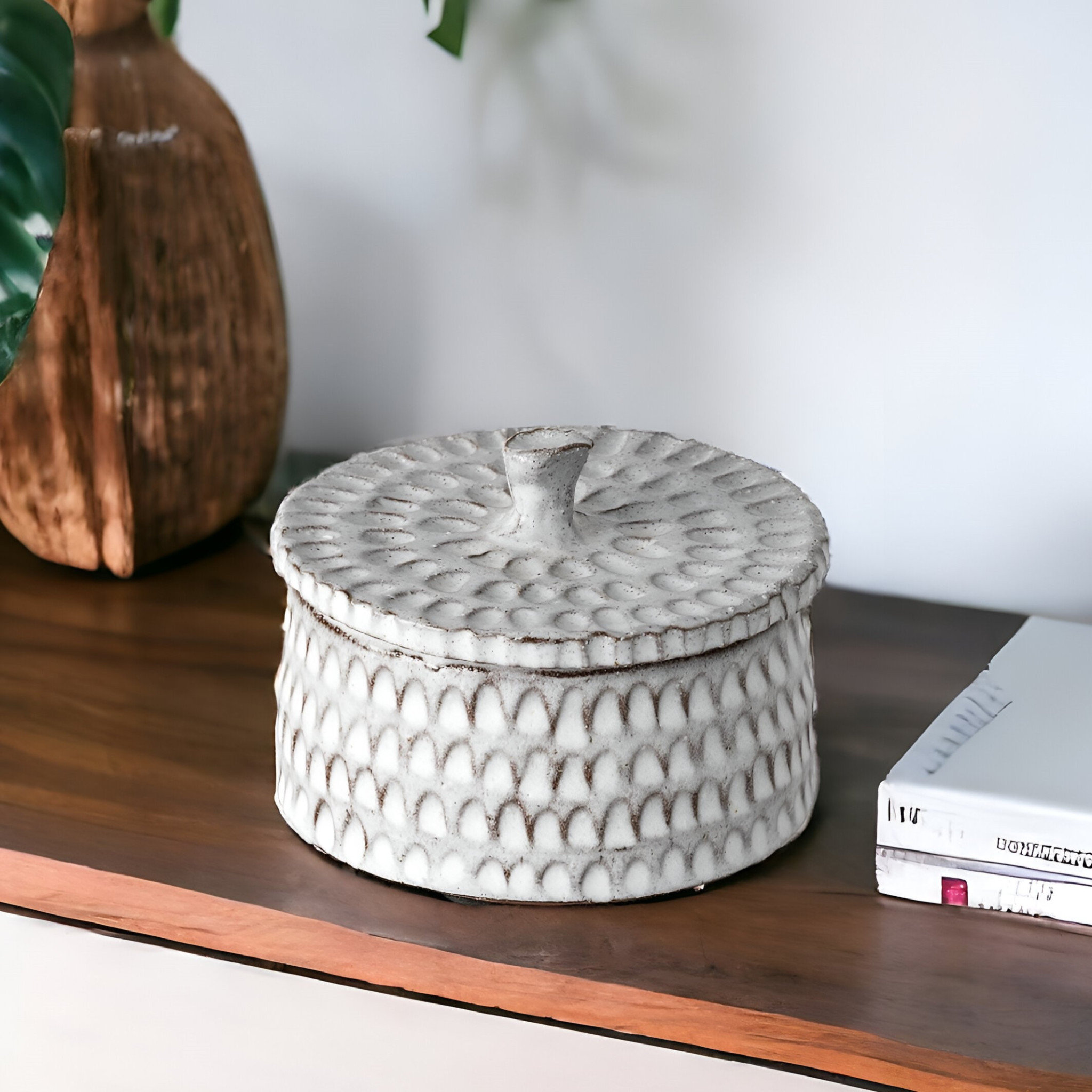 Langley Street® Grau 5" Gray Ceramic Decorative Covered Box & Reviews ...