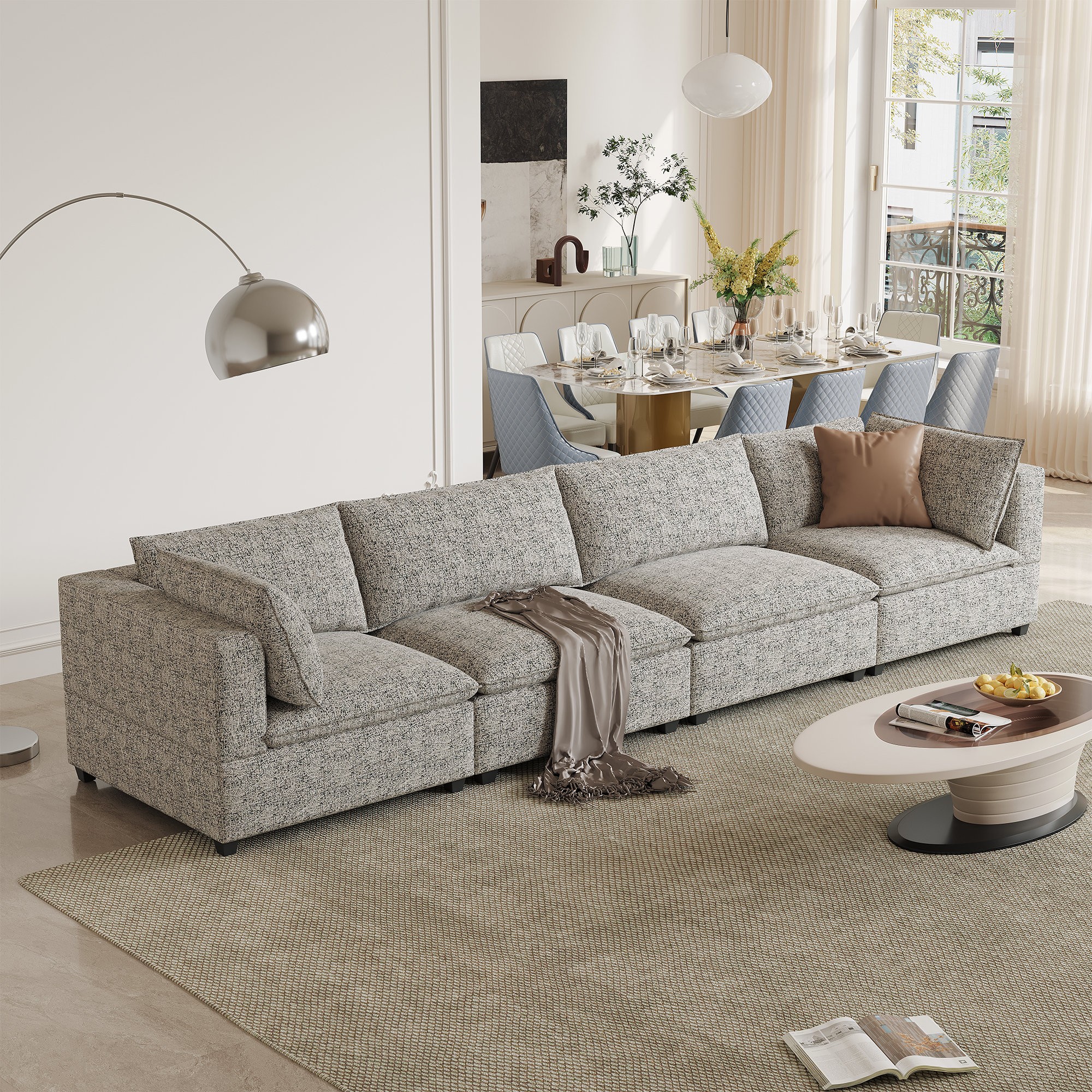 Hokku Designs Milard Minimalist Modular Sofa | Wayfair