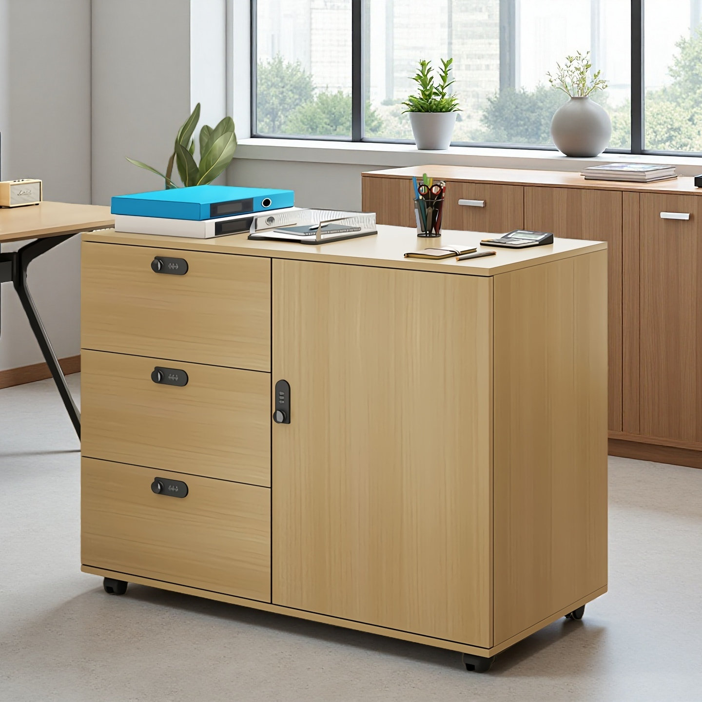 Latitude Run® Simple Solid Wood And Movable Filing Cabinets - Wayfair ...