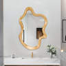 Latitude Run® 33.46" X 22.24" Irregular Shaped Wall Mirror With Natural ...
