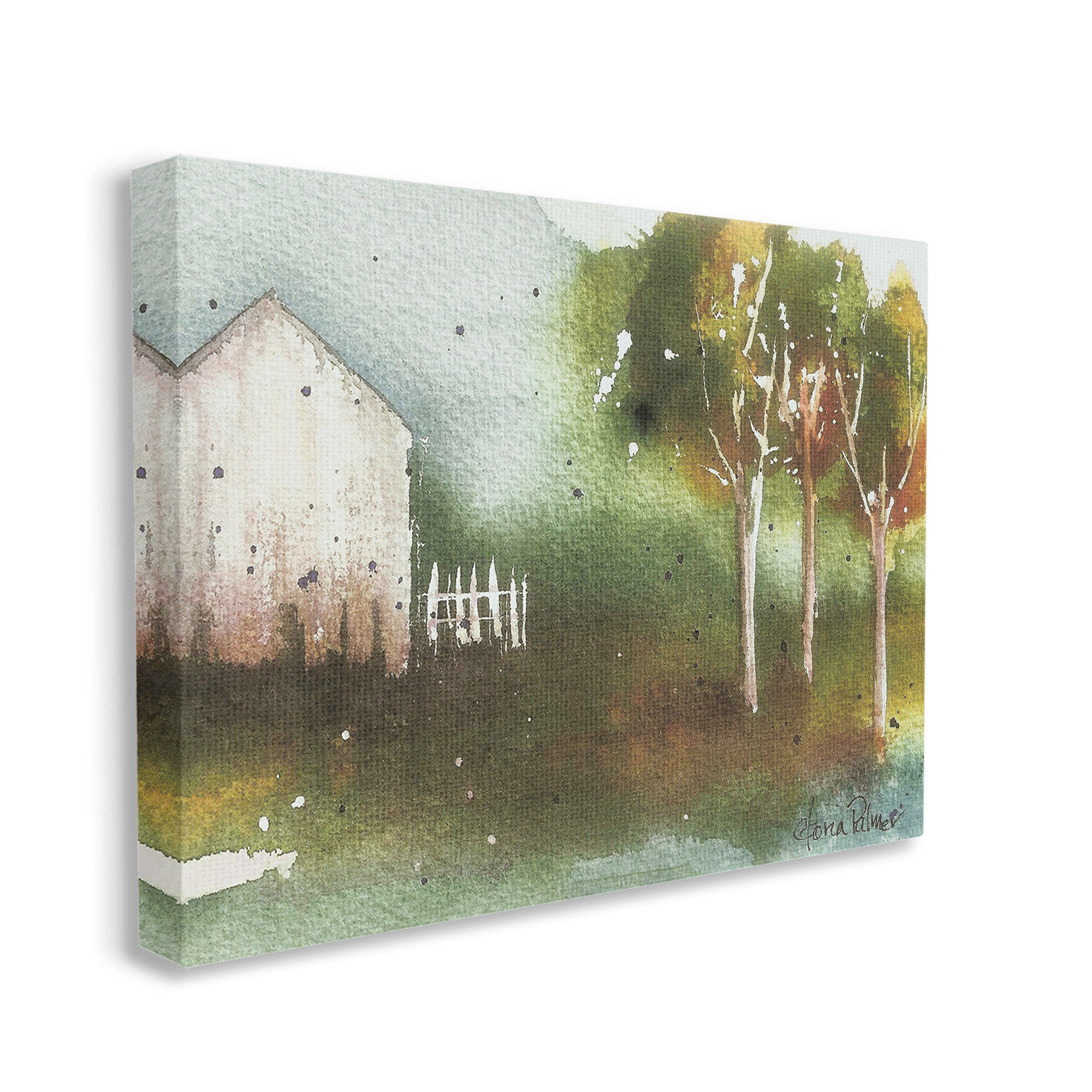 Winston Porter " Farm Nature Watercolor " by Gloria Palmer on Canvas ...