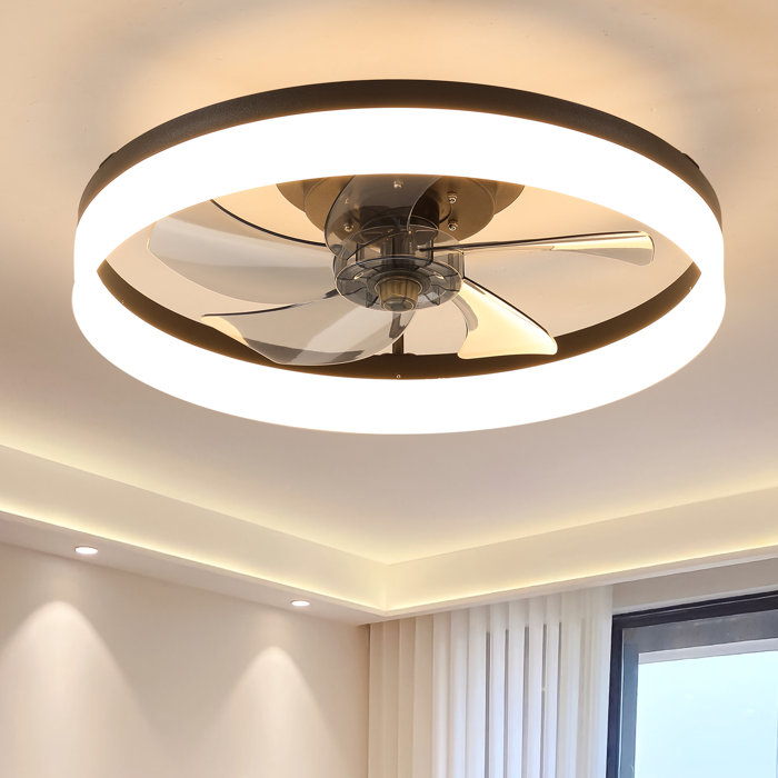 Wrought Studio Dukens 5 - Blade LED Bladeless Ceiling Fan with Remote ...