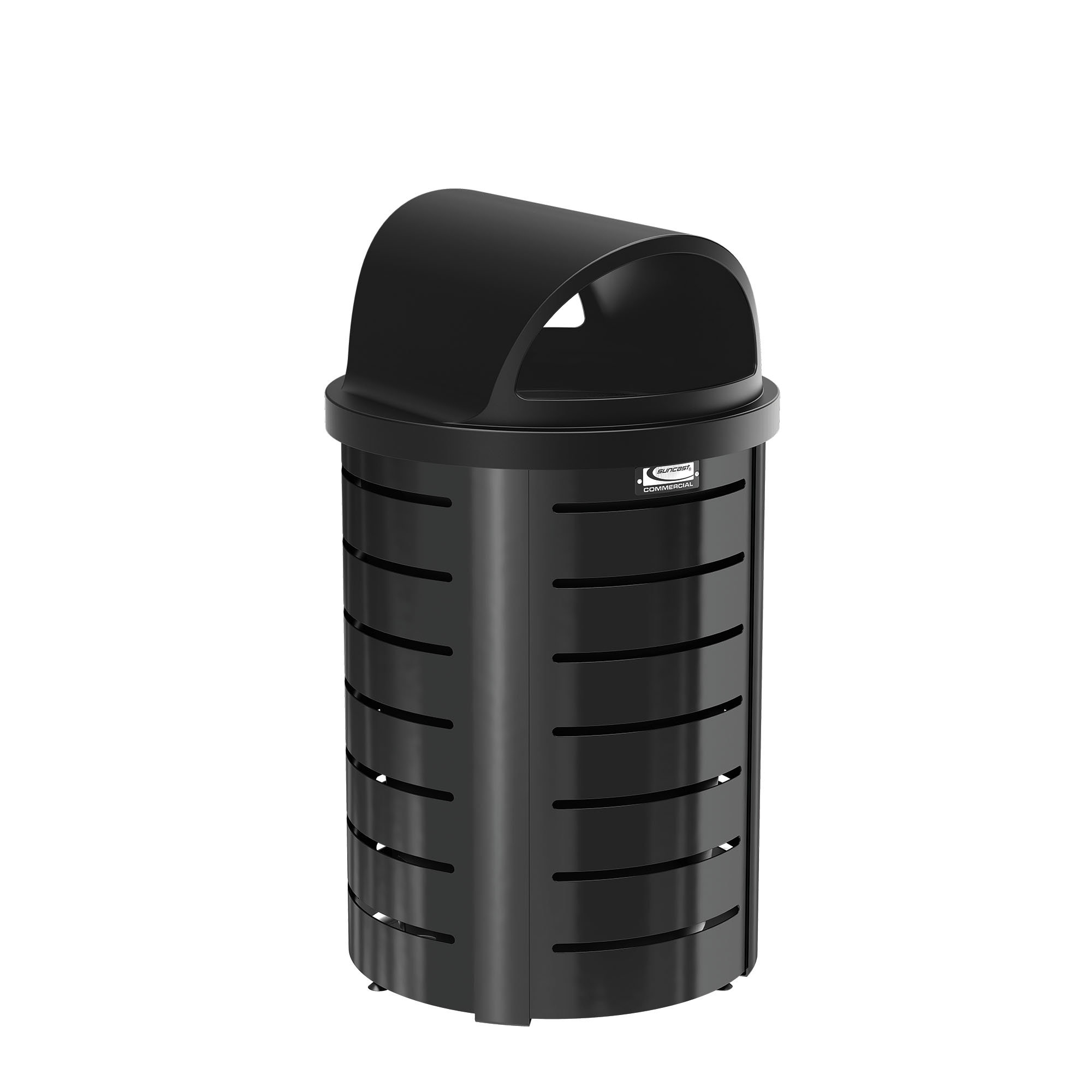 Suncast Commercial Stainless Steel 35 Gallon Trash Can | Wayfair