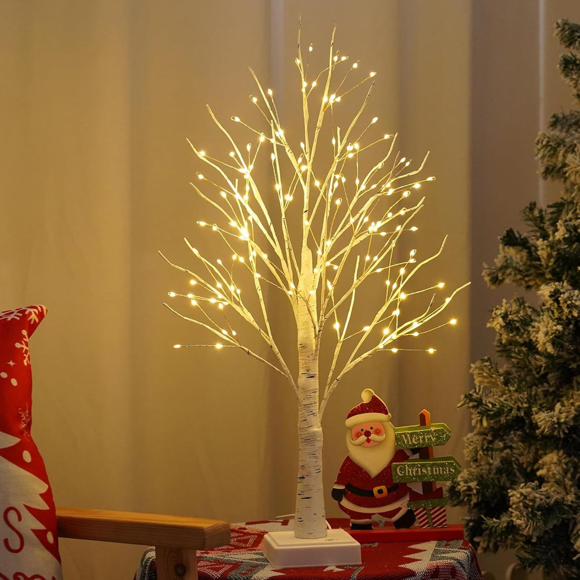The Holiday Aisle® 144 LED Artificial Tree Lamp With Timer, DIY Birch ...