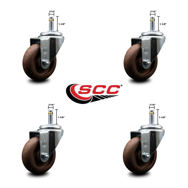 Service Caster Grip Ring Stem Caster Set | Wayfair