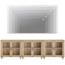 Charlton Home® Scarlett Sideboard Cabinet With 6 Glass Doors, Buffet ...
