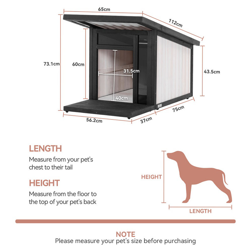Tucker Murphy Pet™ Contrina Wood Dog House | Wayfair