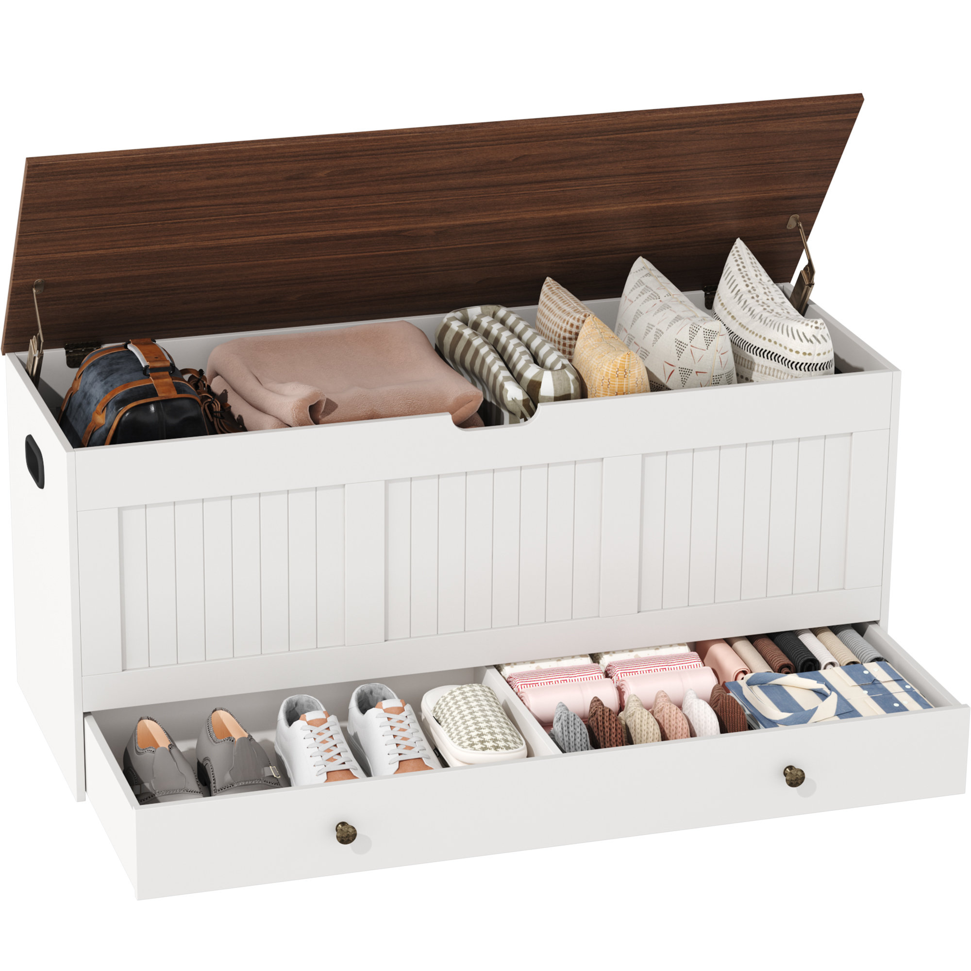 Borough Wharf Storage Chest With Safety Hinge,Storage Trunk With Drawe ...