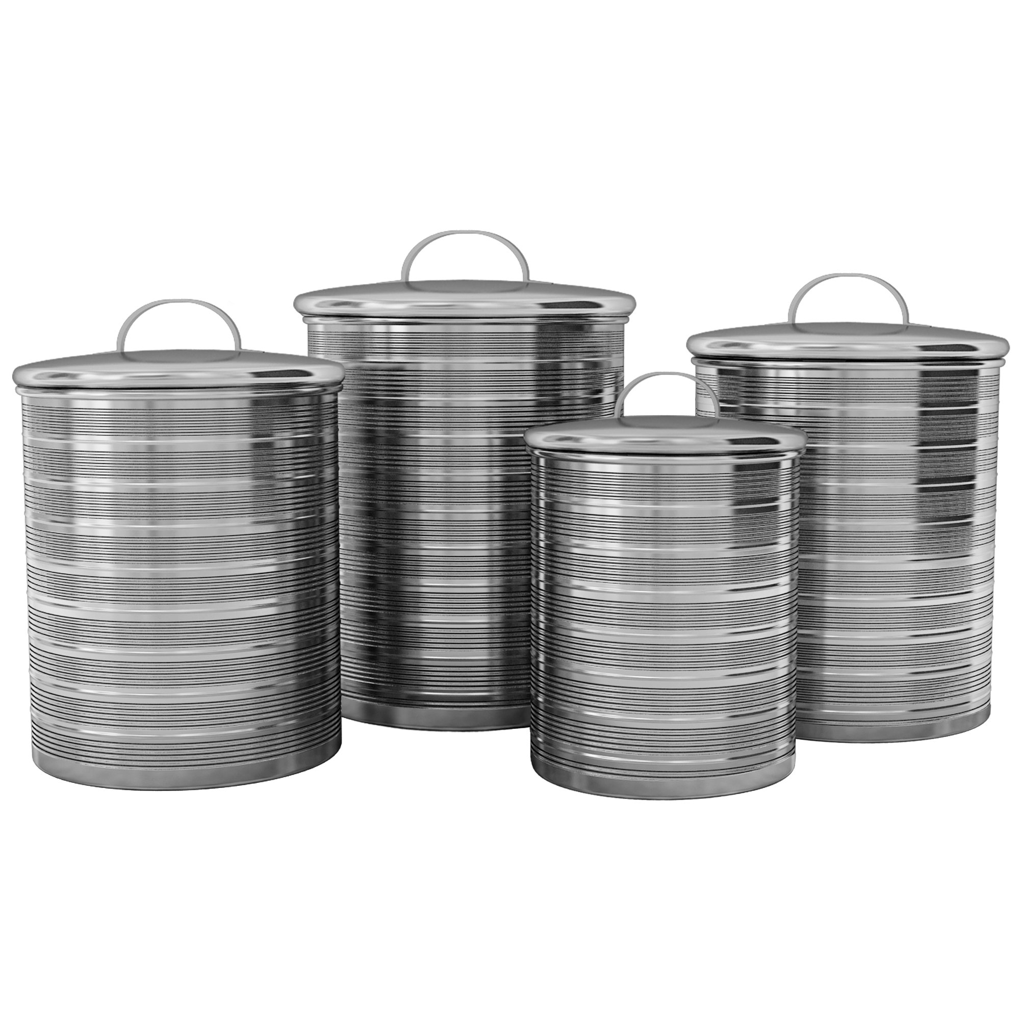 Prep & Savour 4 Piece Kitchen Canisters & Storage Jars Set & Reviews ...