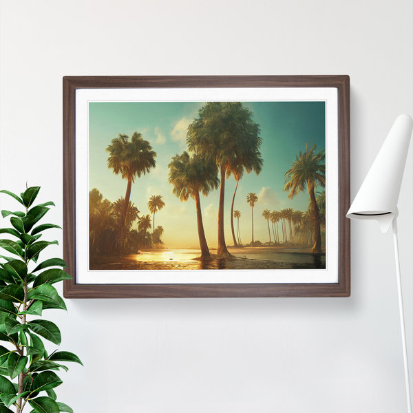 Bay Isle Home Beaming Palm Trees - Single Picture Frame Print | Wayfair ...
