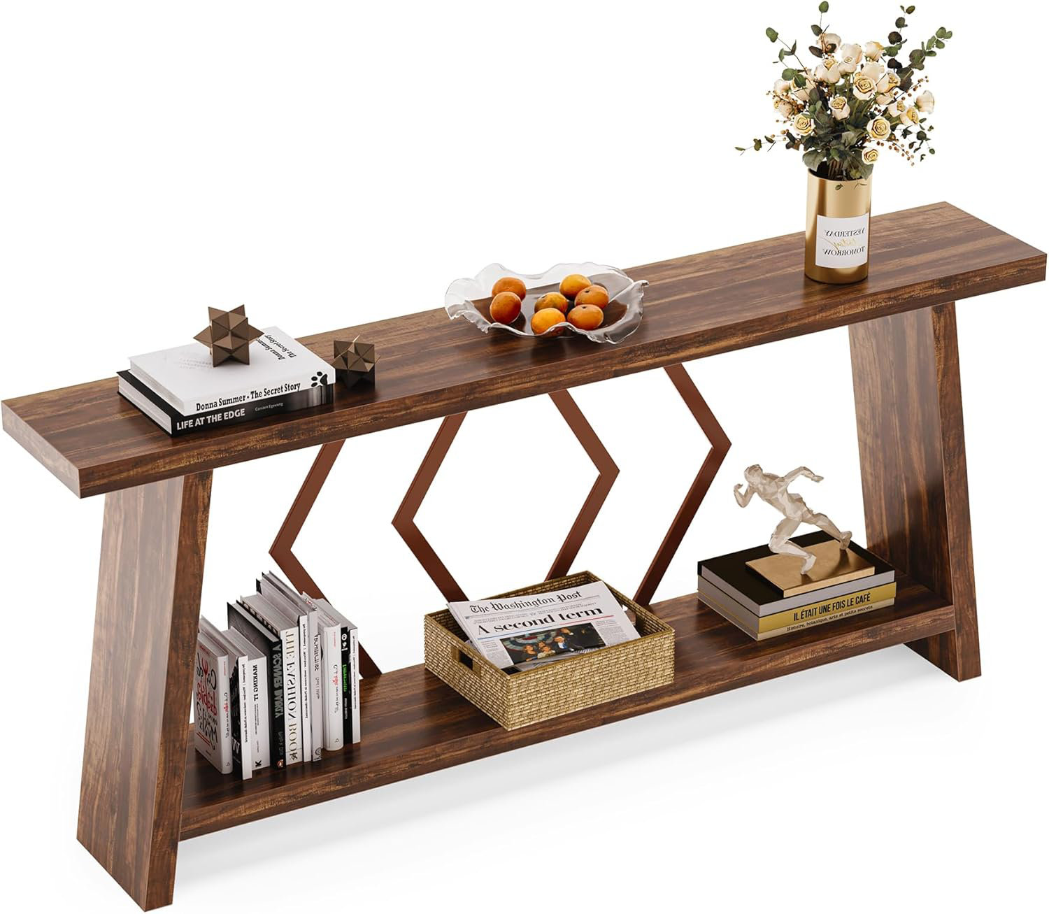 One Allium Way® 70.9-Inch Console Table, Long Sofa Table Behind Couch ...