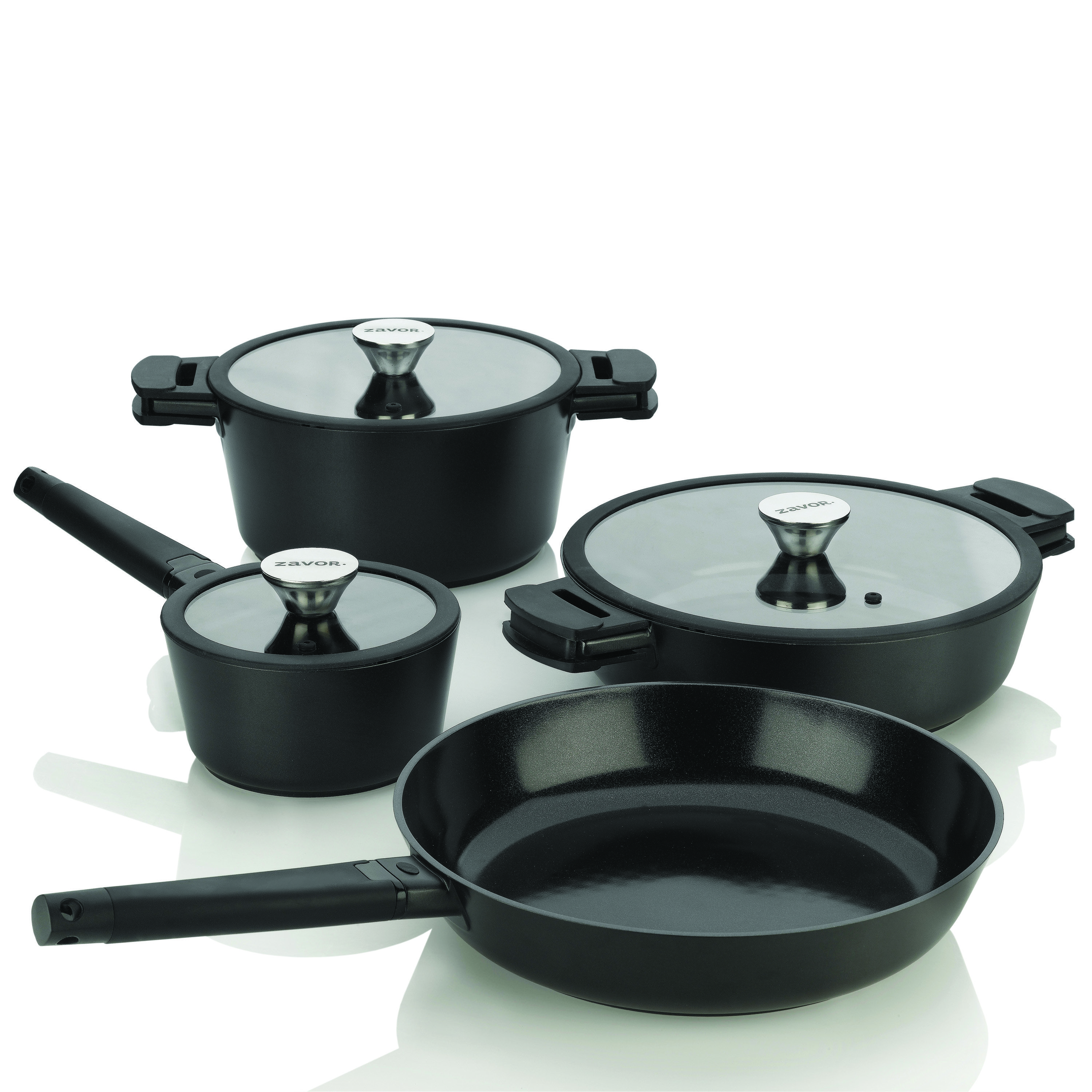 Zavor® Noir 7-pc Cast-Aluminum Ceramic Nonstick Cookware Set | Wayfair