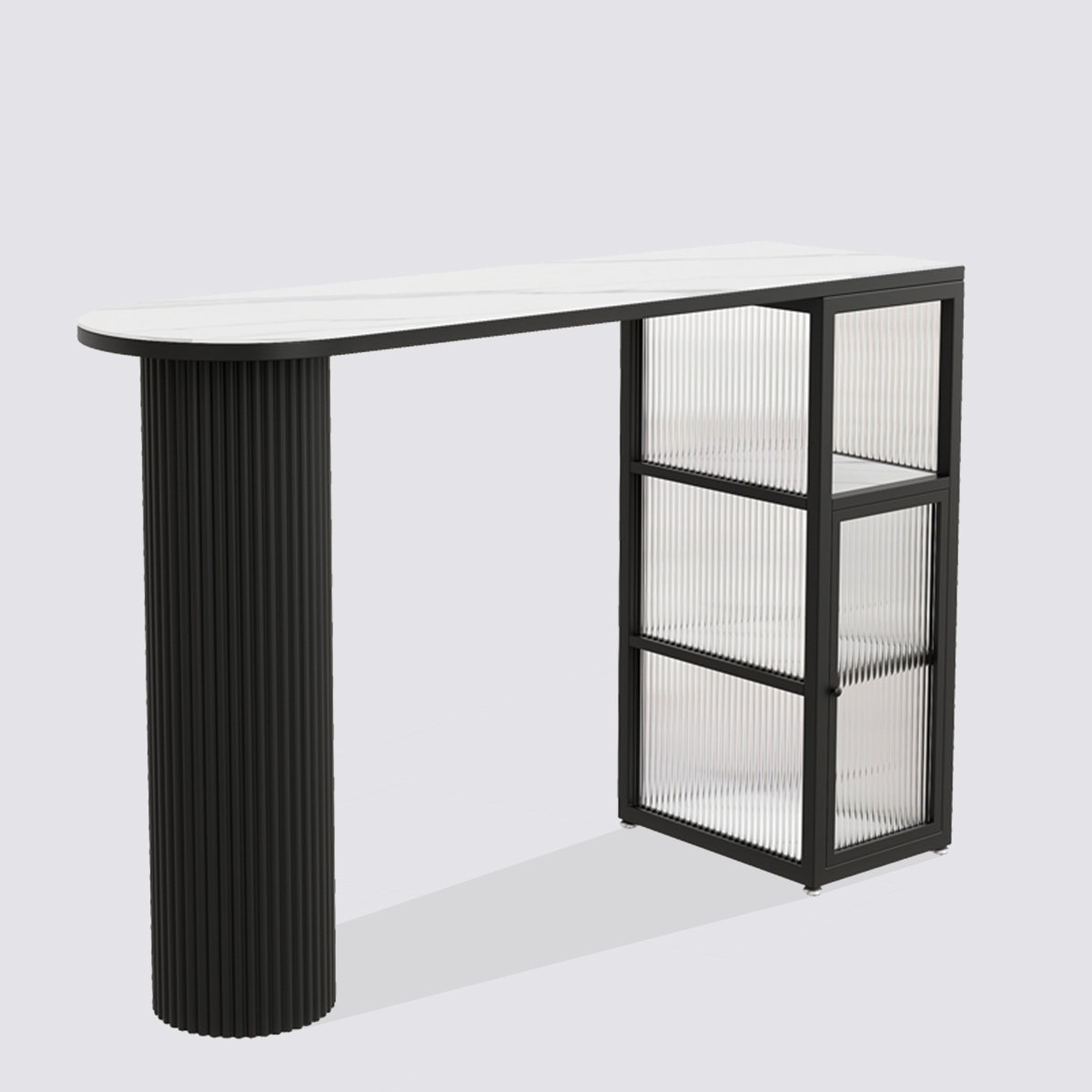 Hokku Designs Modern and Simple Partition Small Bar Counter with Side ...