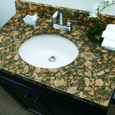 3S Stone 31'' Stone Single Vanity Top with Sink and 3 Faucet Holes ...