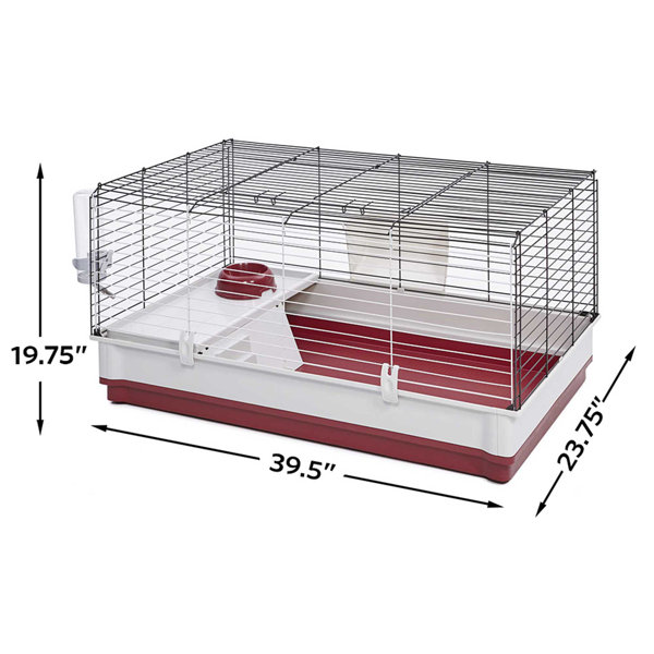MidWest Homes for Pets Wabbitat Deluxe Rabbit Cage with Water Bottle ...