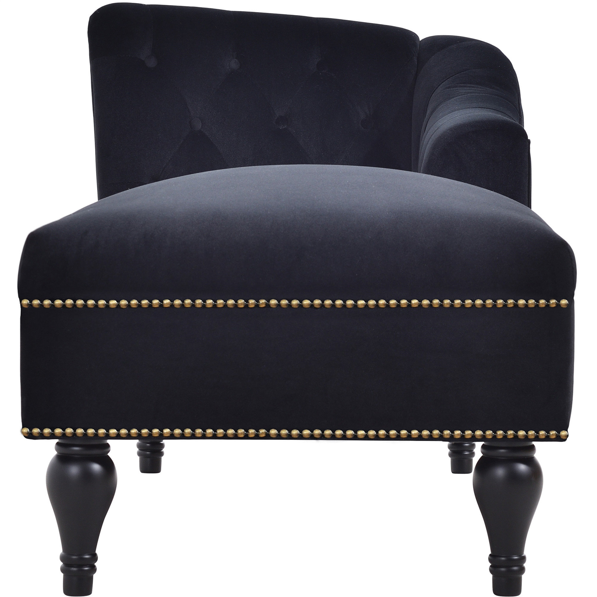 House of Hampton® 58''Velvet Chaise Lounge,Button Tufted Right Arm ...
