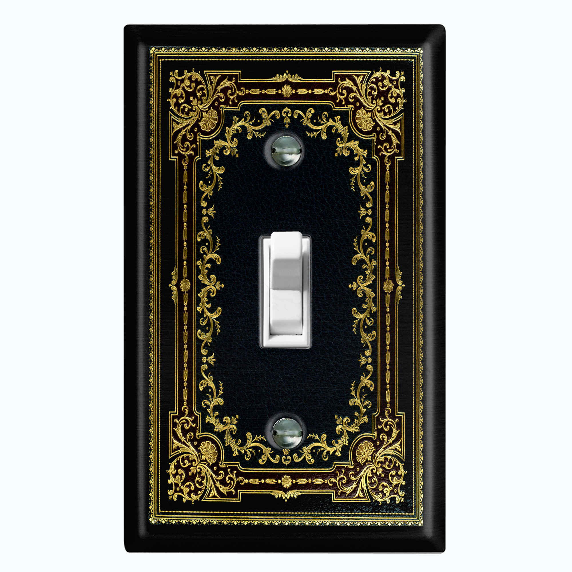 WorldAcc Victorian Vintage Elegant Flower Damask Frame 1-Gang Toggle ...