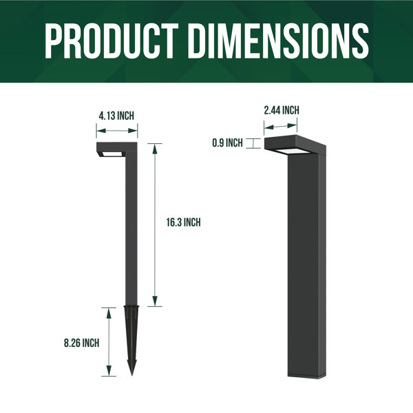 GKOplus Aluminum Low Voltage Integrated LED Metal Pathway Light ...