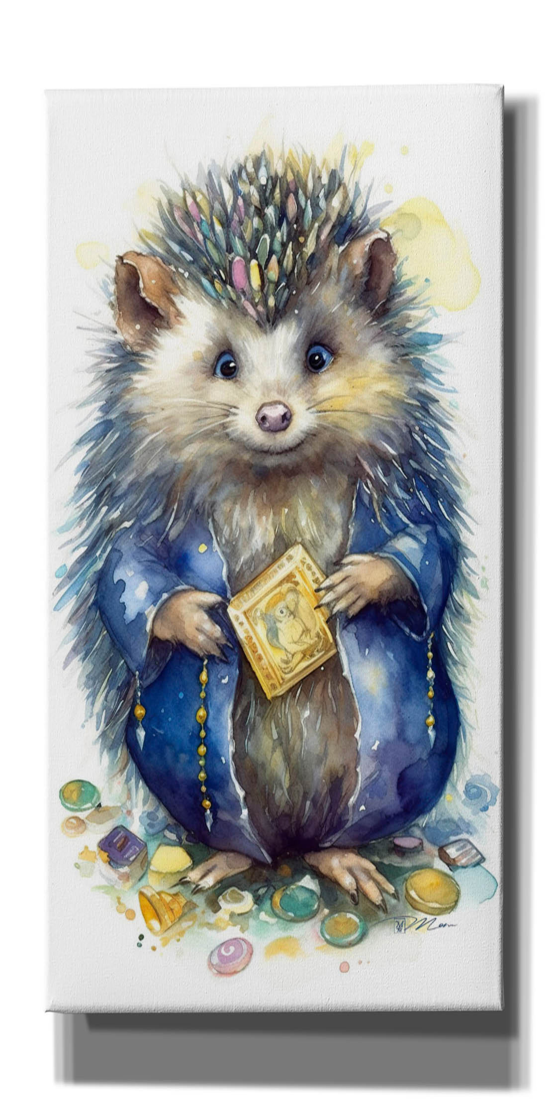 Epic Graffiti 'Treasure-keepers Hedgehog 1' by Momart Canvas Wall Art ...