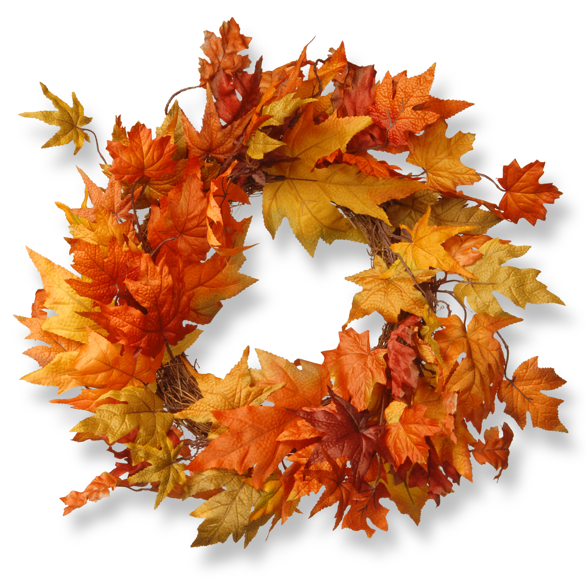 The Holiday Aisle® Kesly 24" Maple Leaf Wreath & Reviews | Wayfair