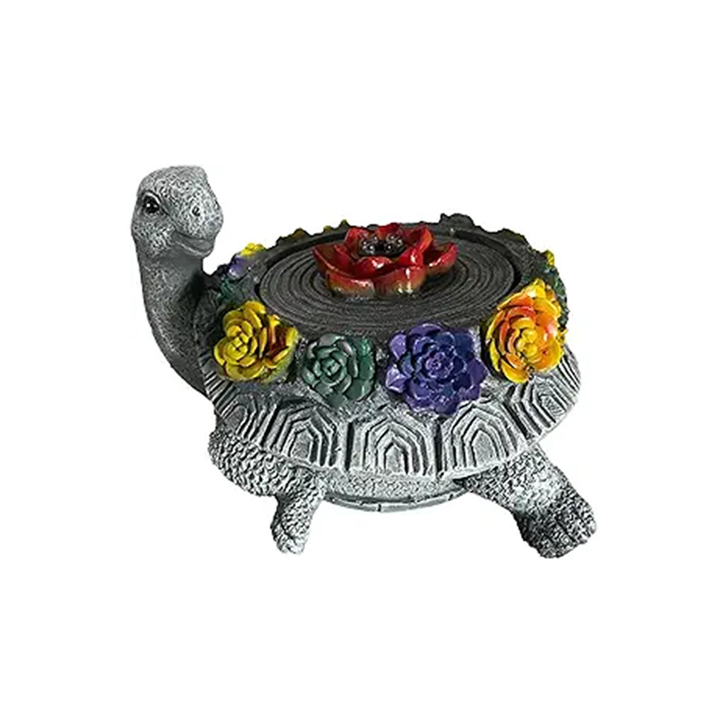 Ivy Bronx Turtle Waterfall LED Fountain Lights, 11" Desktop Decoration ...