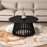 Ebern Designs Solid Wood Base Single Coffee Table Round Coffee Table ...