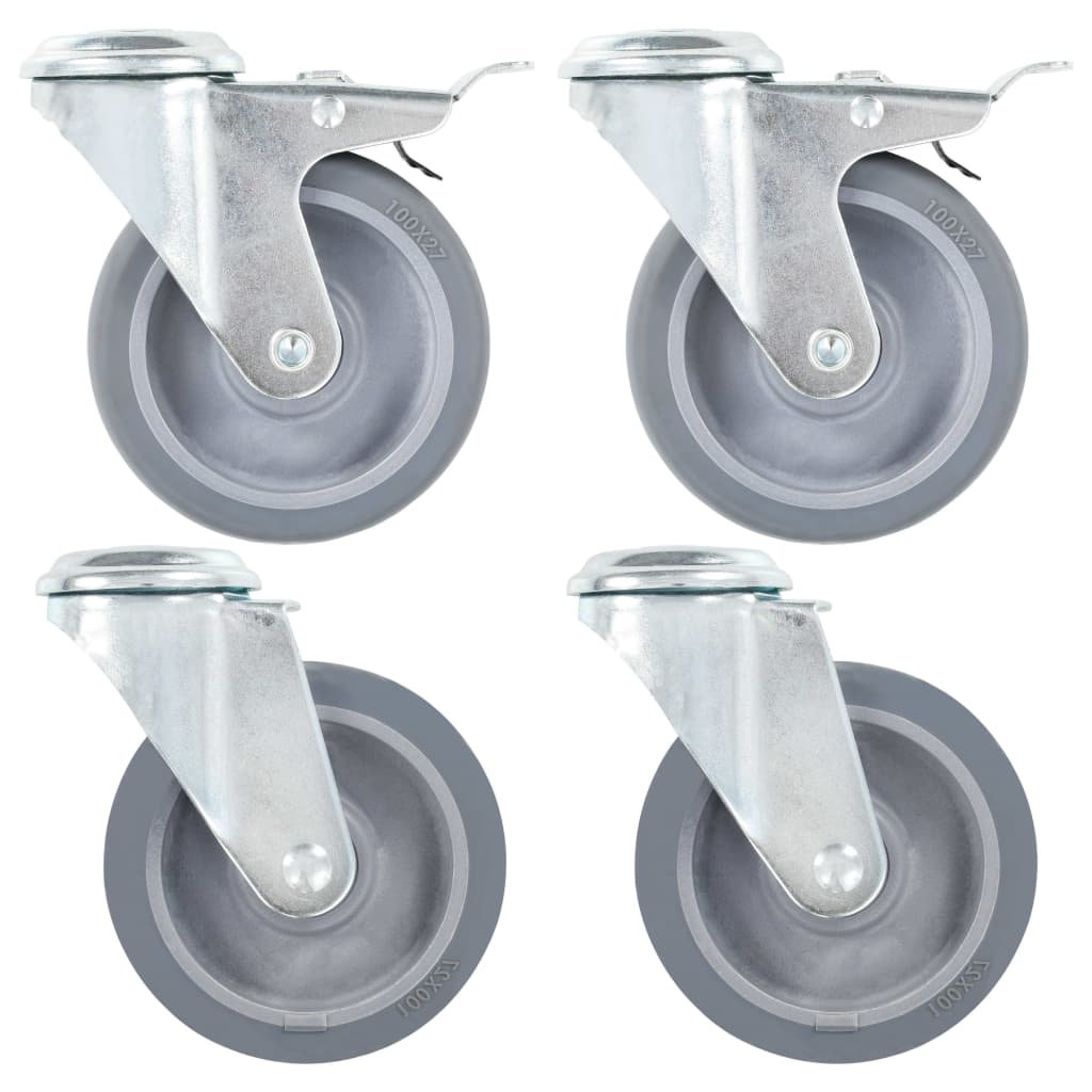 vidaXL Bolt Hole Swivel Casters 3.94 " (3x143432) | Wayfair