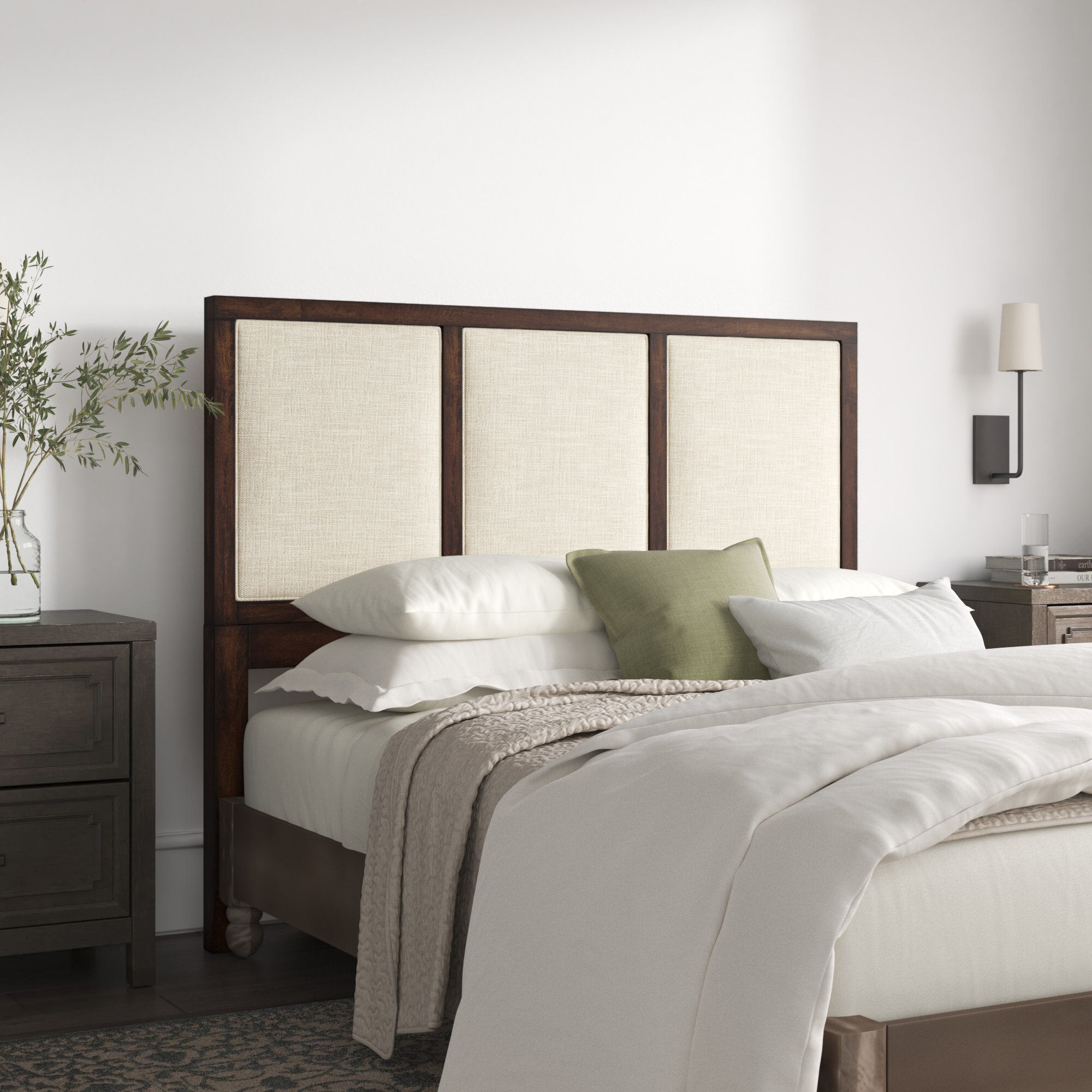 Red Barrel Studio Racheal Queen Upholstered Panel Headboard & Reviews ...