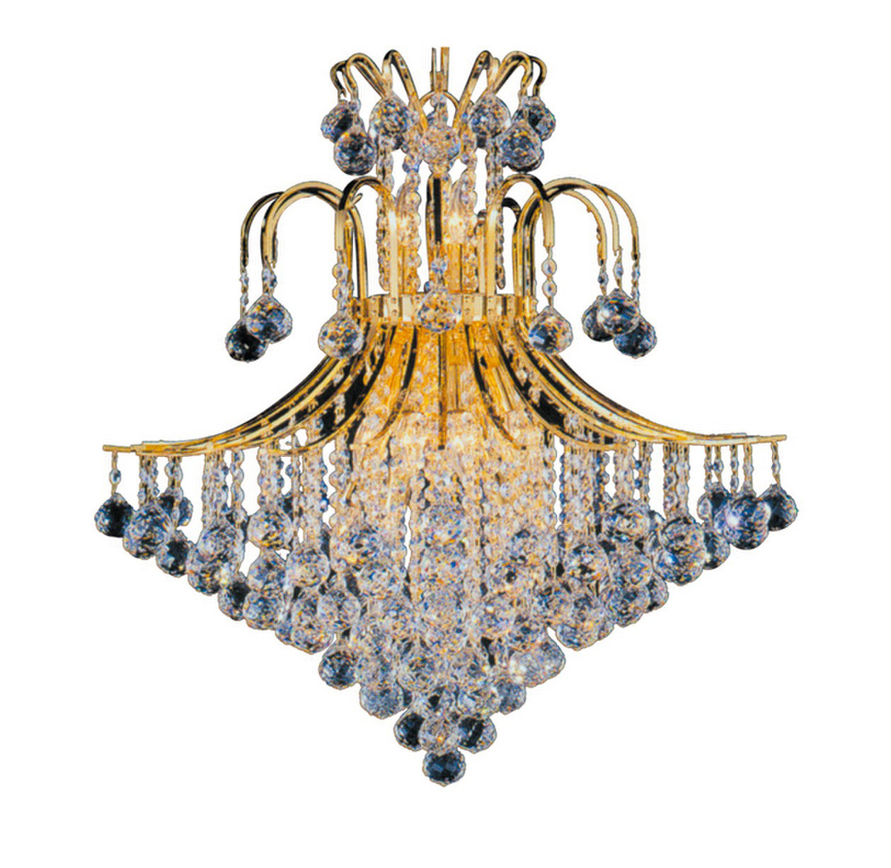 House of Hampton Daril Collection Crystal Chandelier In Gold 25X31 ...