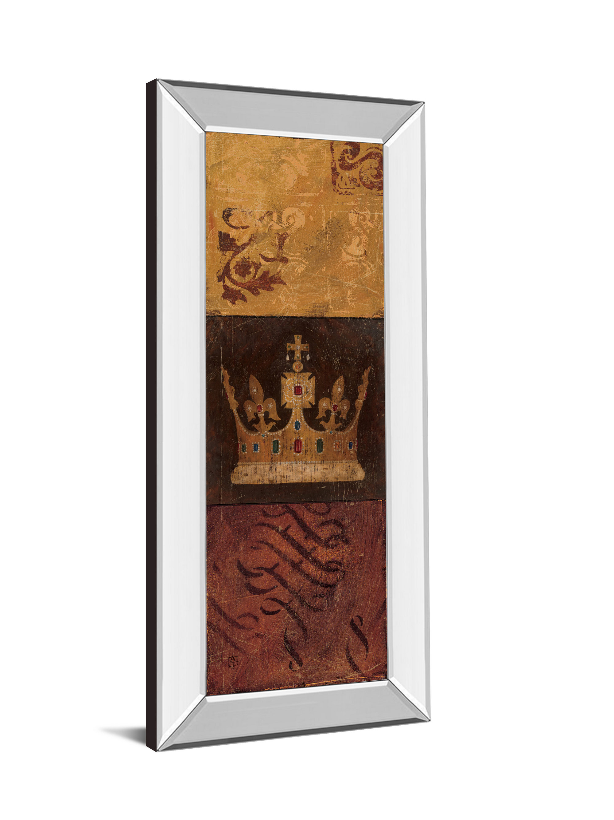 Red Barrel Studio® Regal Crown Panel Wall Art - 18" x 42" - Mirrored ...
