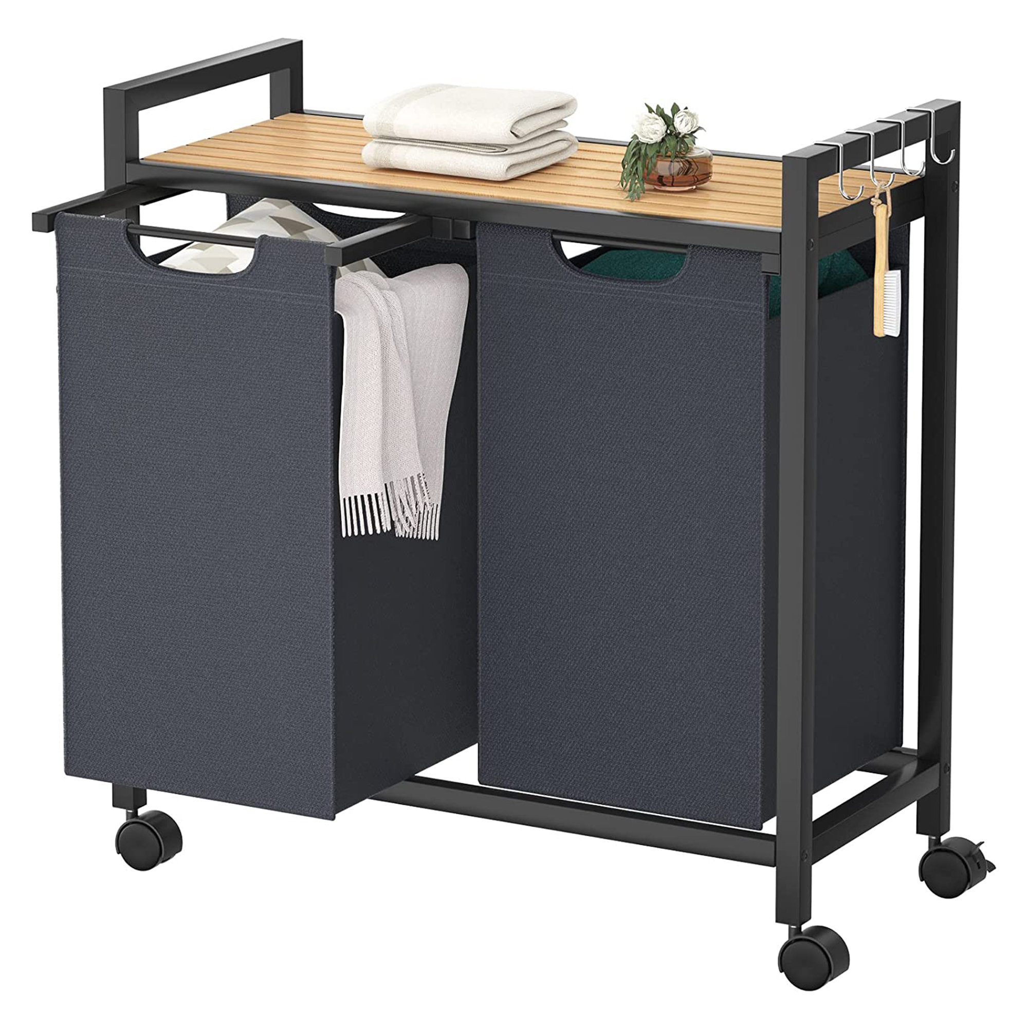 Hokku Designs Rolling Laundry Center with Handles | Wayfair