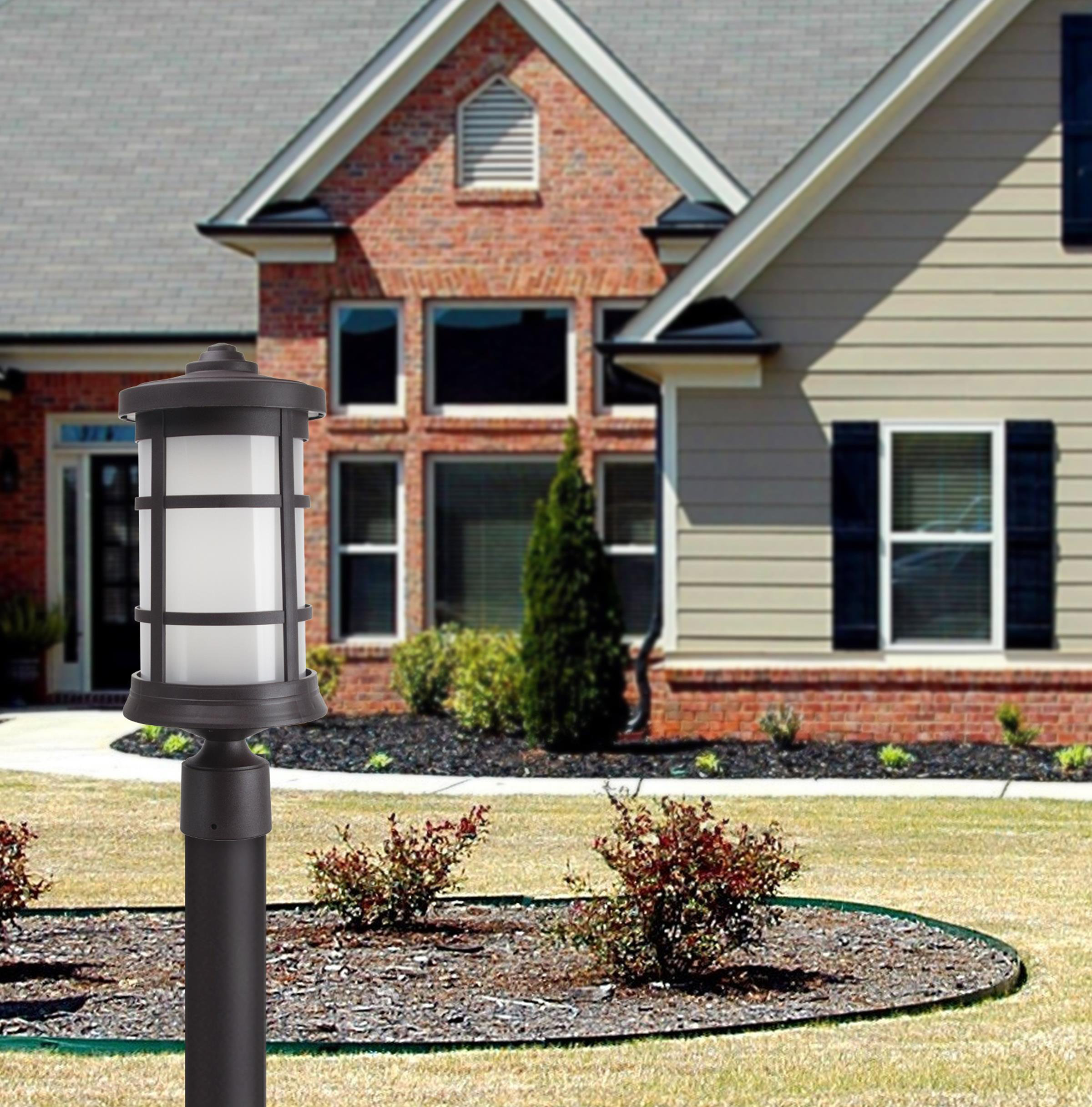 Solus Artisan Round Post Top Fixture with Frosted Acrylic Lens 4000K ...