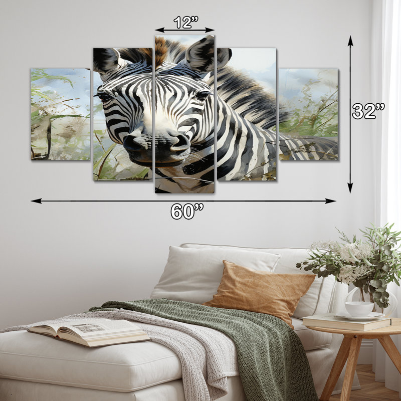 Dakota Fields Zebra Stripes In Jungle - Animals Wall Art Living Room ...