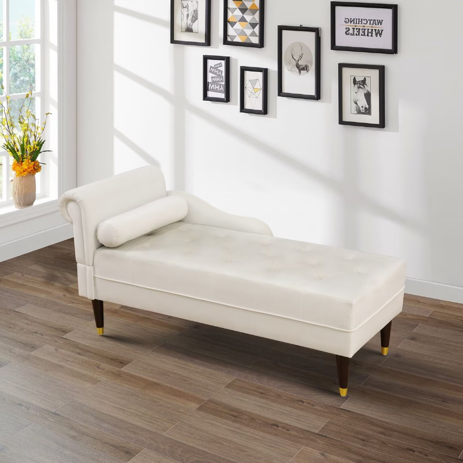 Lark Manor™ White Sherpa Living Room Lounger, Ultra-Soft Plush Seating ...