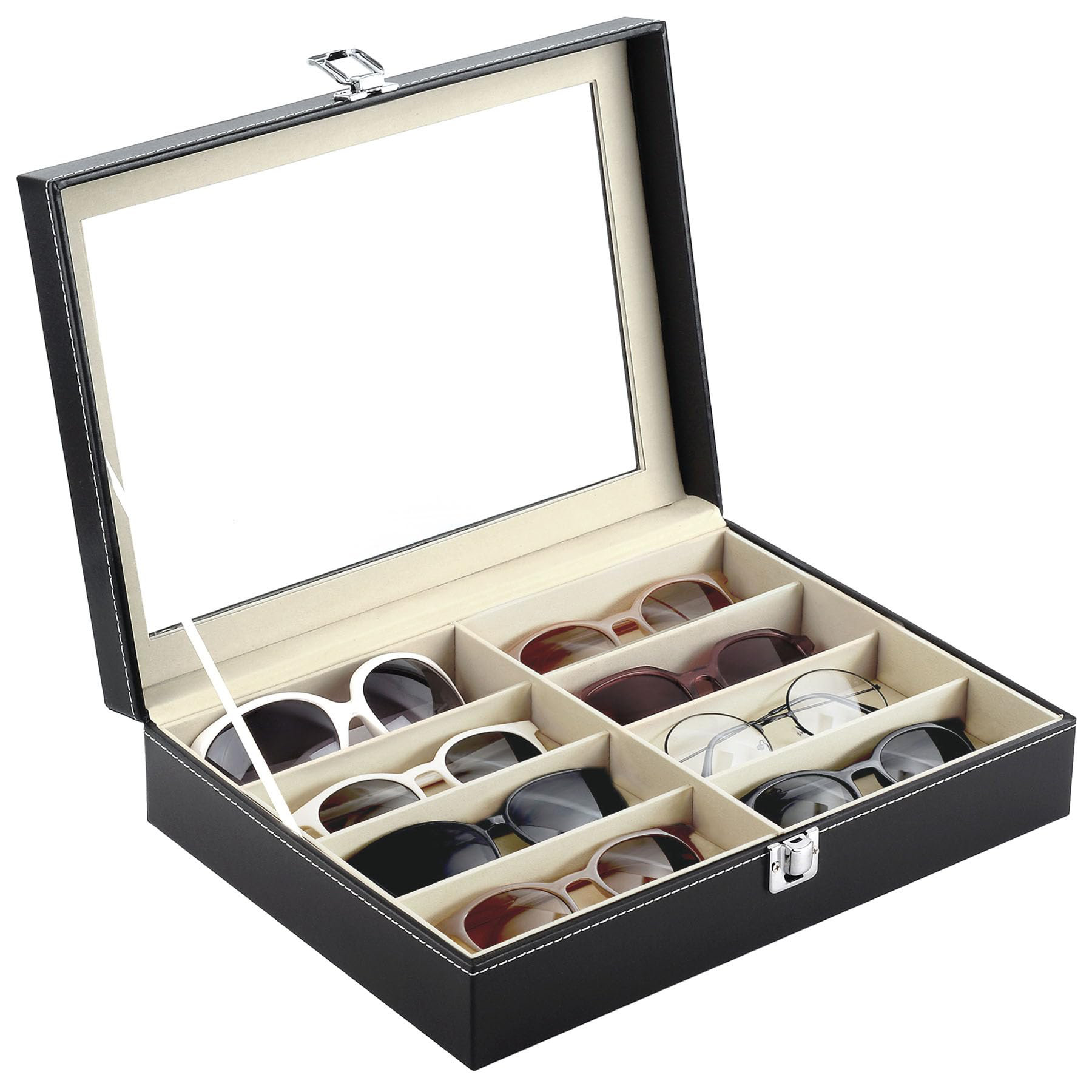 Red Barrel Studio® 8 Slot Sunglass Organizer Leather Eyeglasses ...