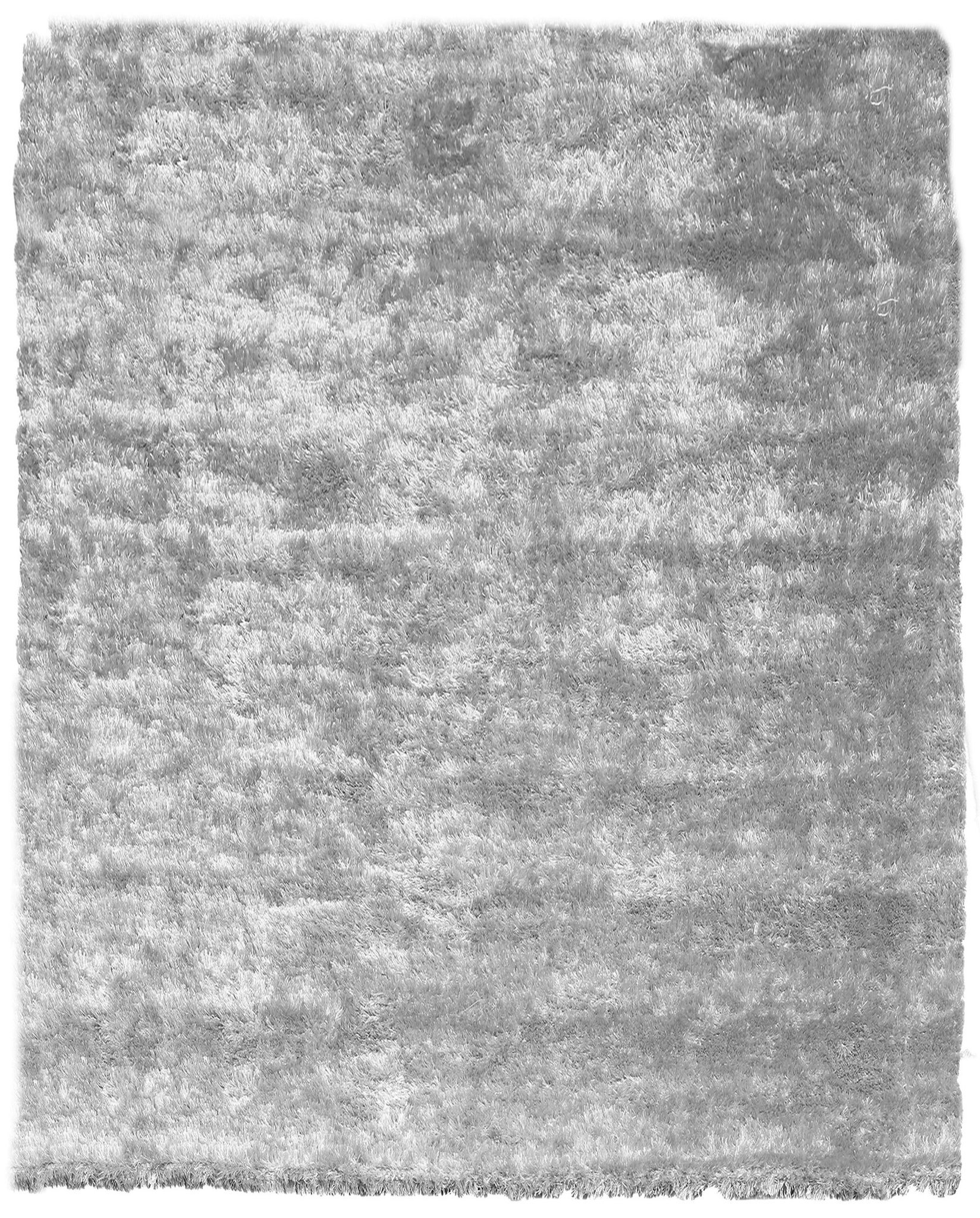 Mercer41 Silver Shag Shaggy Reversible Soft Solid Assorted Colors Area ...