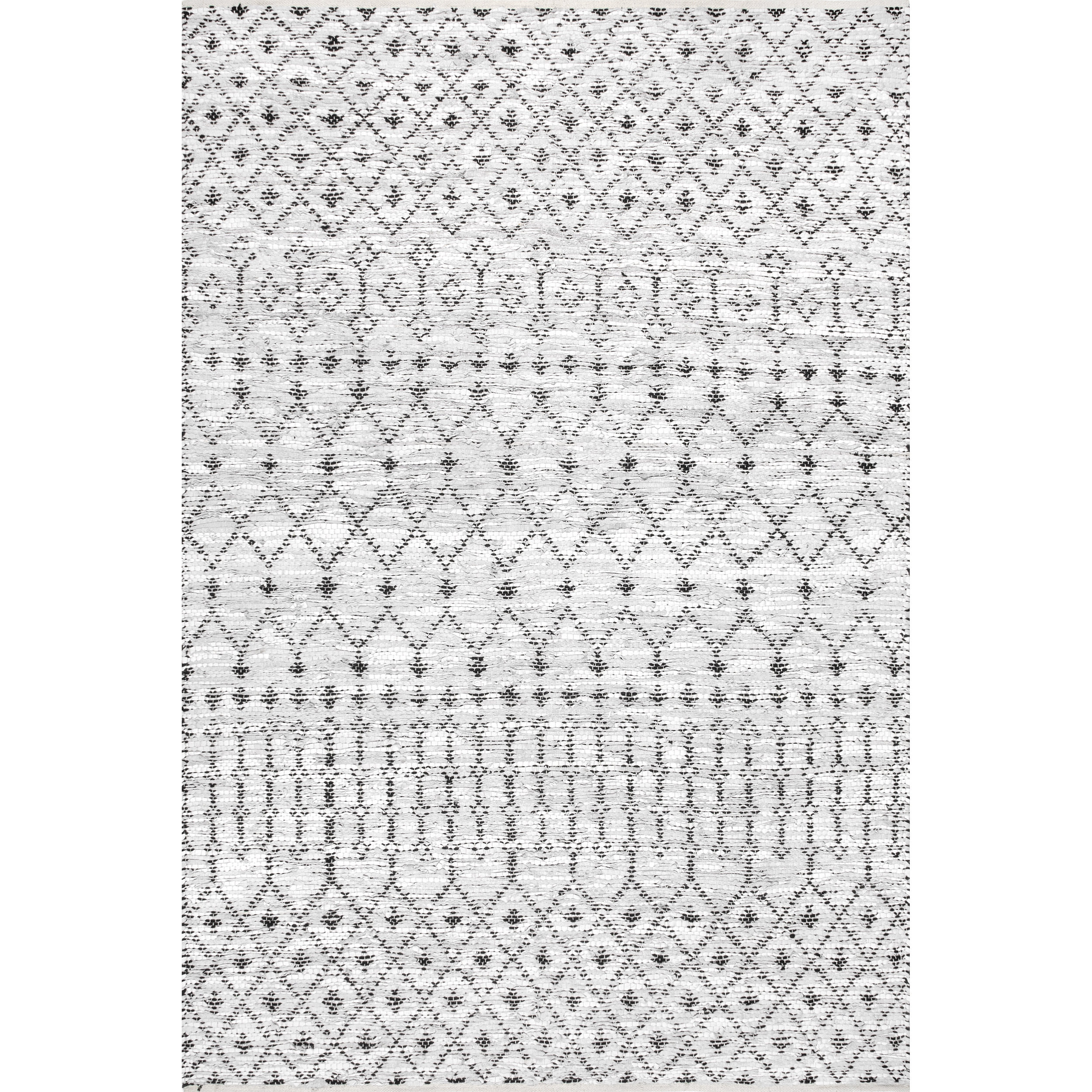 Dakota Fields Geometric Handmade Flatweave Ivory/Gray Area Rug | Wayfair