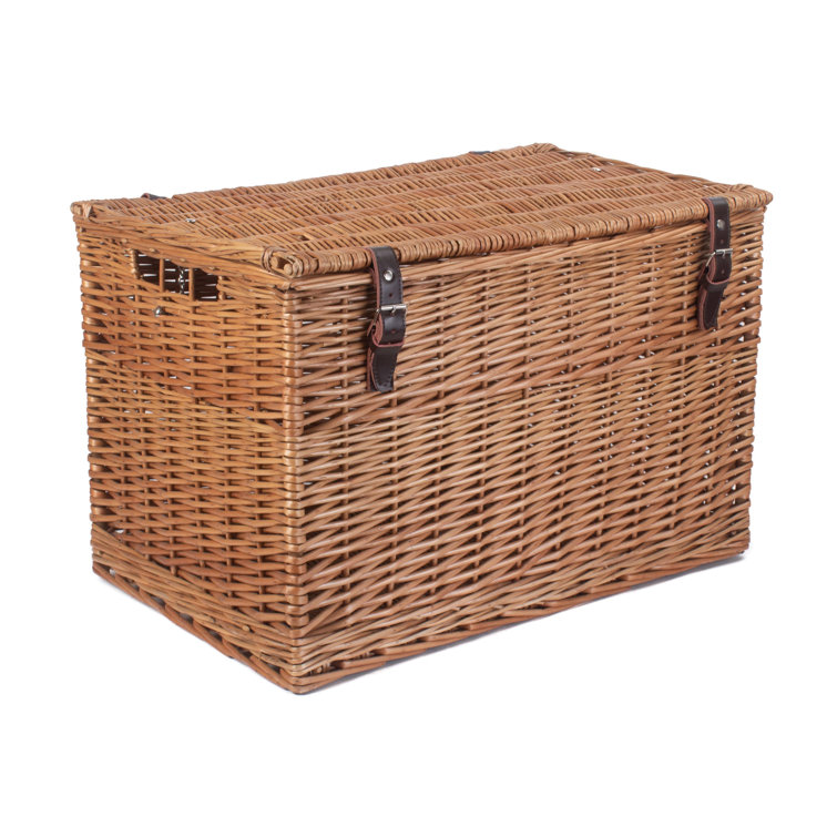 August Grove Stephon Wicker Chest Storage Hamper | Wayfair.co.uk