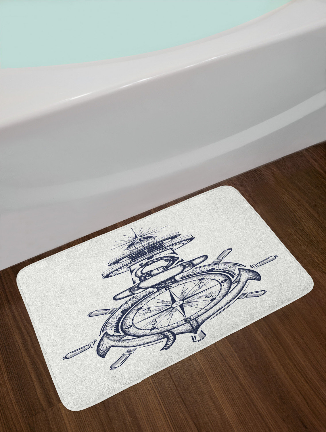 East Urban Home Nautical Bath Rug | Wayfair