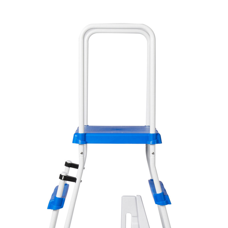 Swimline A-Frame Above Ground Pool Ladder w/ Barrier for 48" to 52 ...