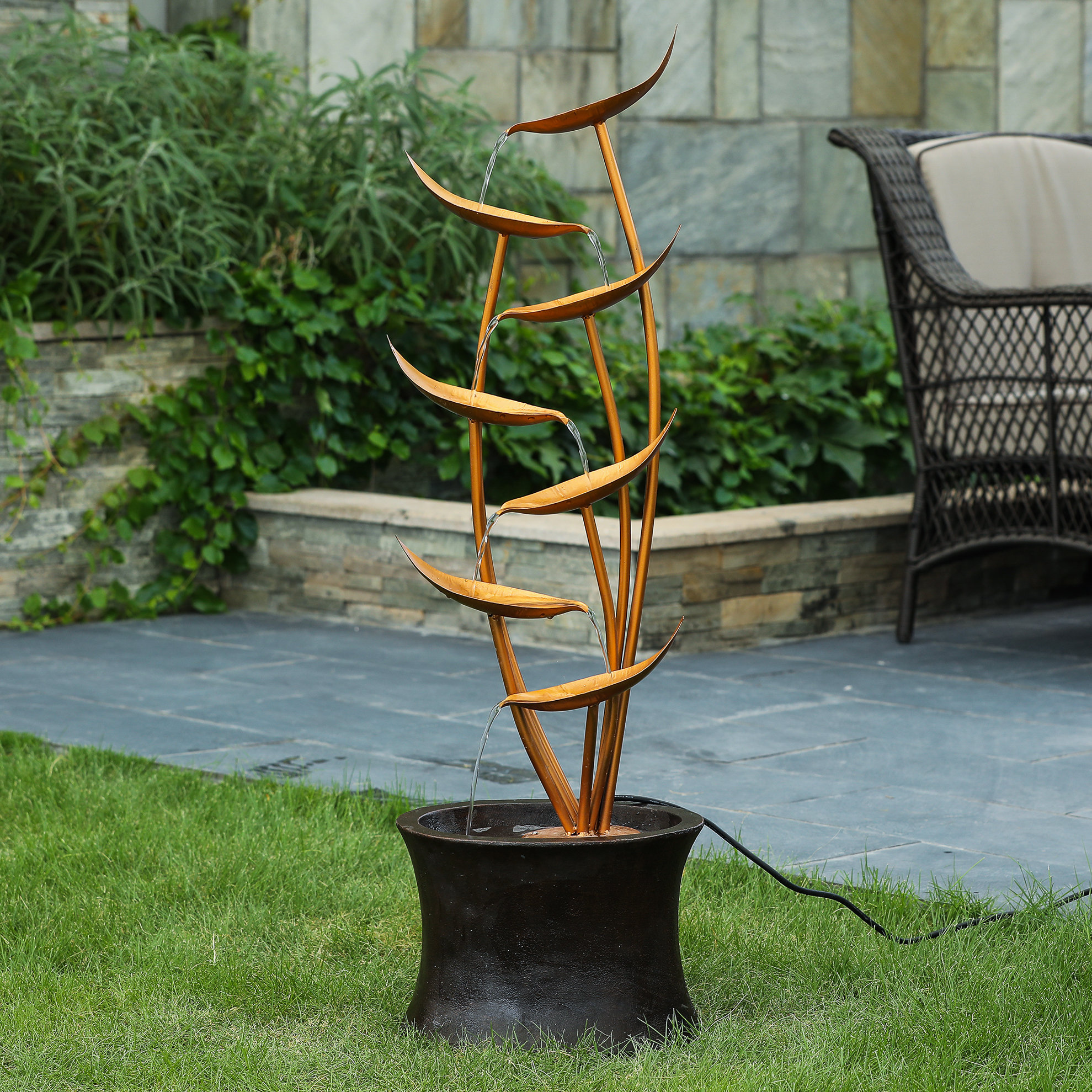 Bay Isle Home™ Metal Rain Forest Fountain & Reviews | Wayfair