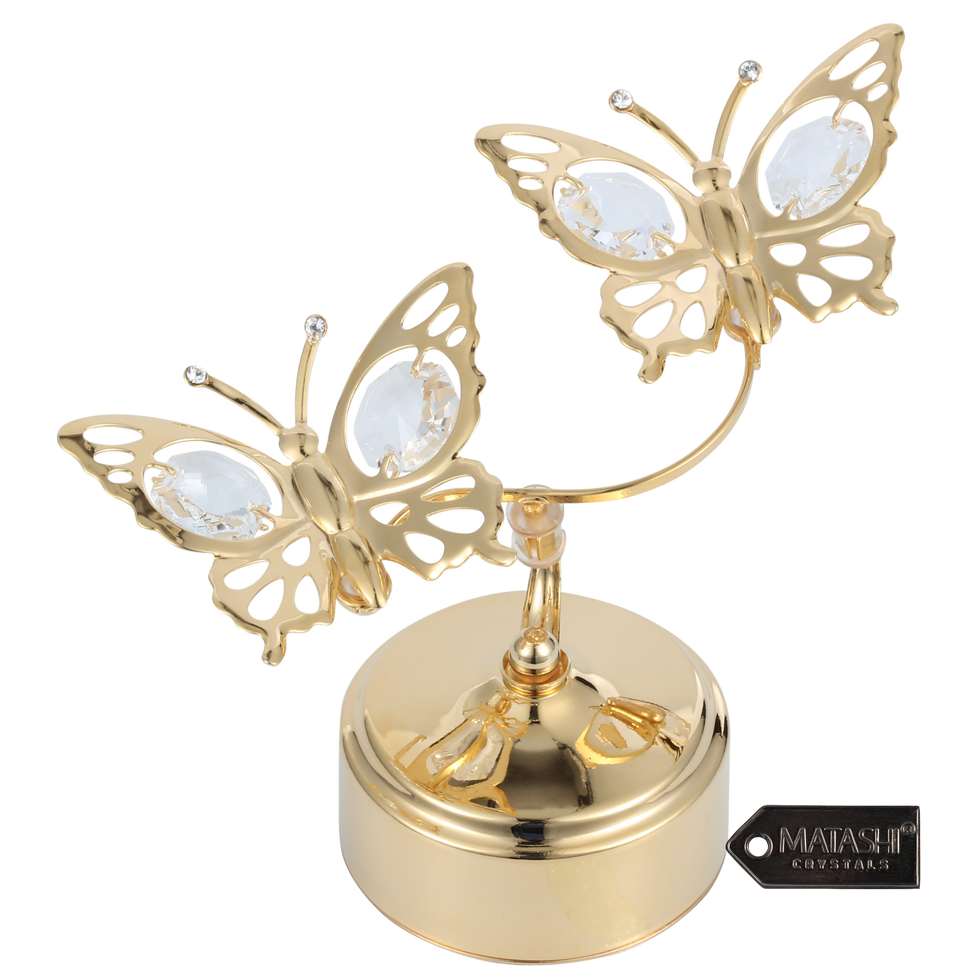 Matashi Crystal Double Butterfly Figurine - Wayfair Canada