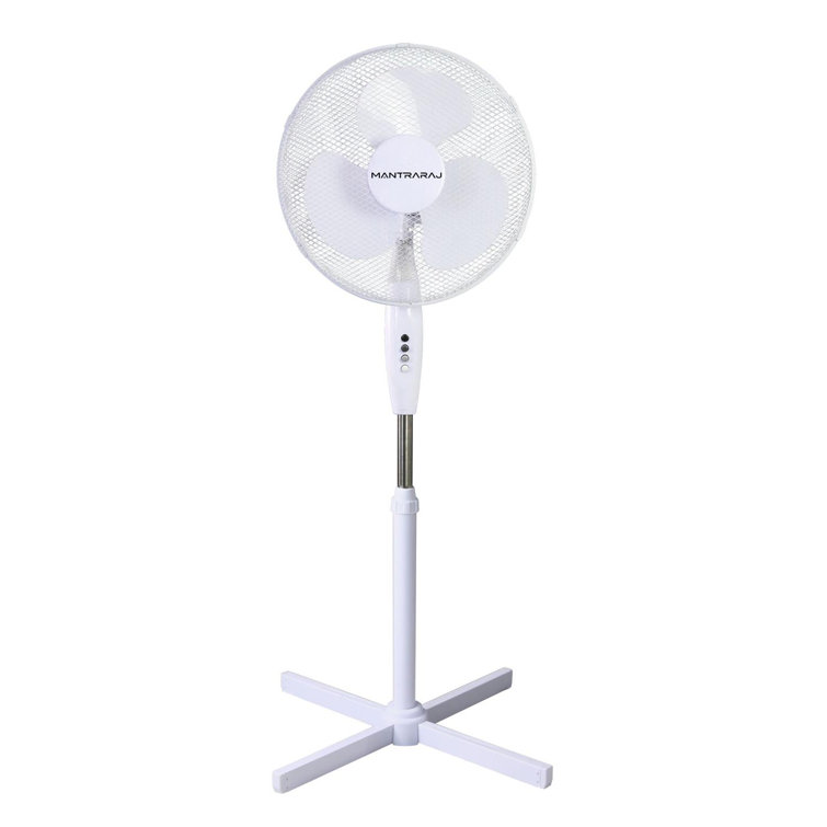 Mantraraj 51.2cm Oscillating Pedestal/Standing Fan 3 Speed Settings ...
