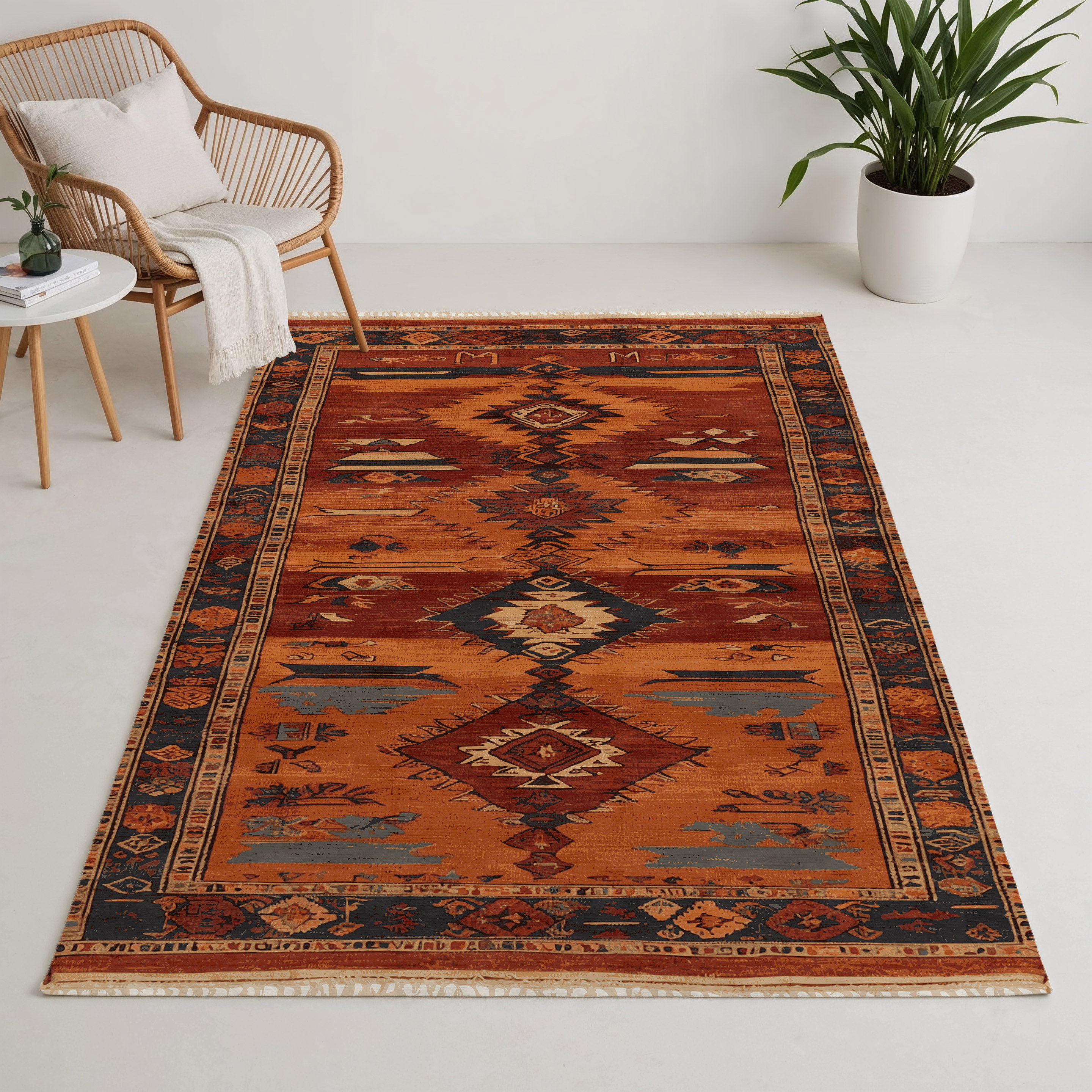 Hokku Designs Turkish Brown Indoor and Outdoor Area Rug | Wayfair